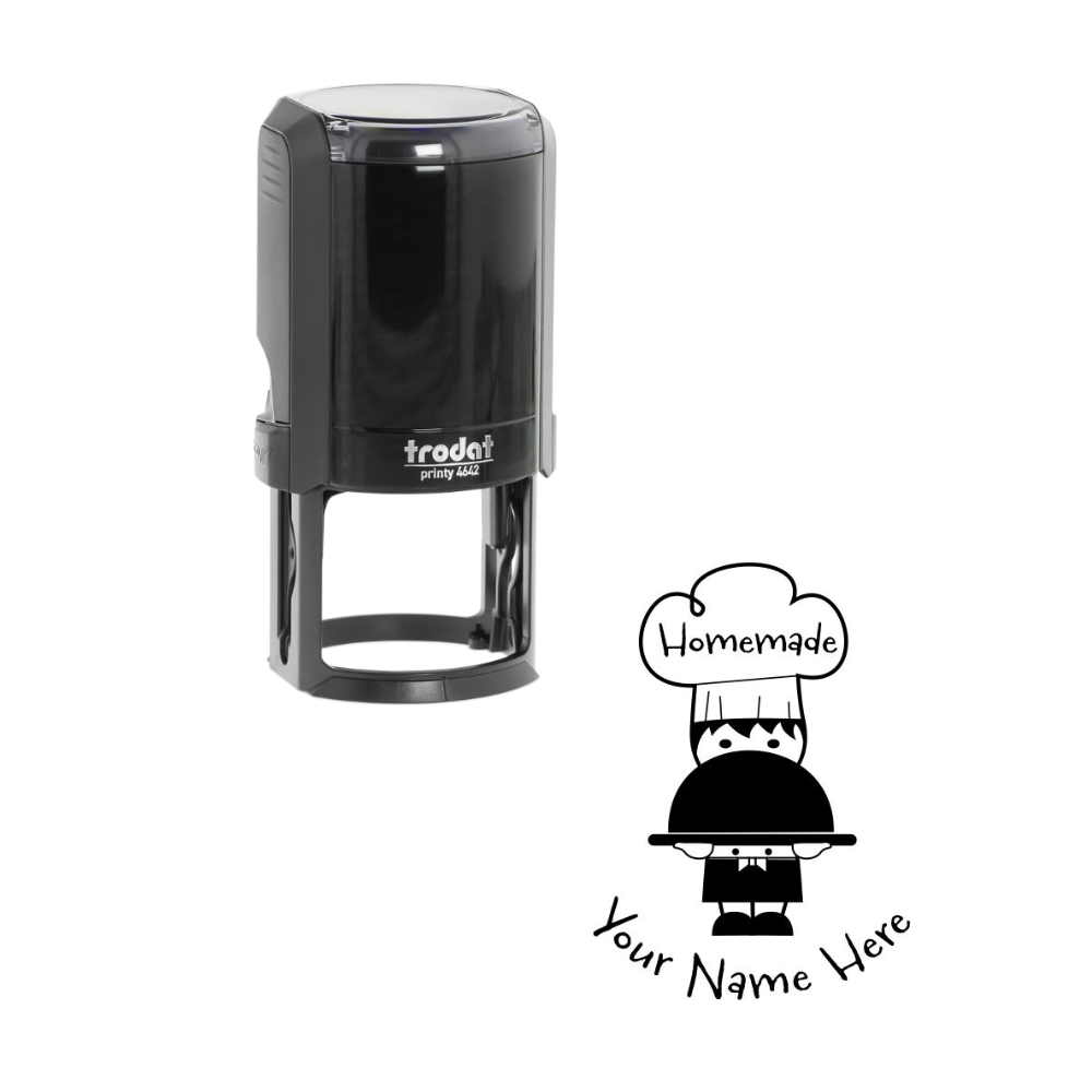 Homemade By Chef Stamp Round Design 40mm