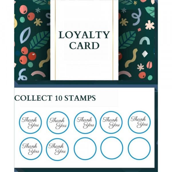 Thank You Loyalty Card Stamp - 11x11mm