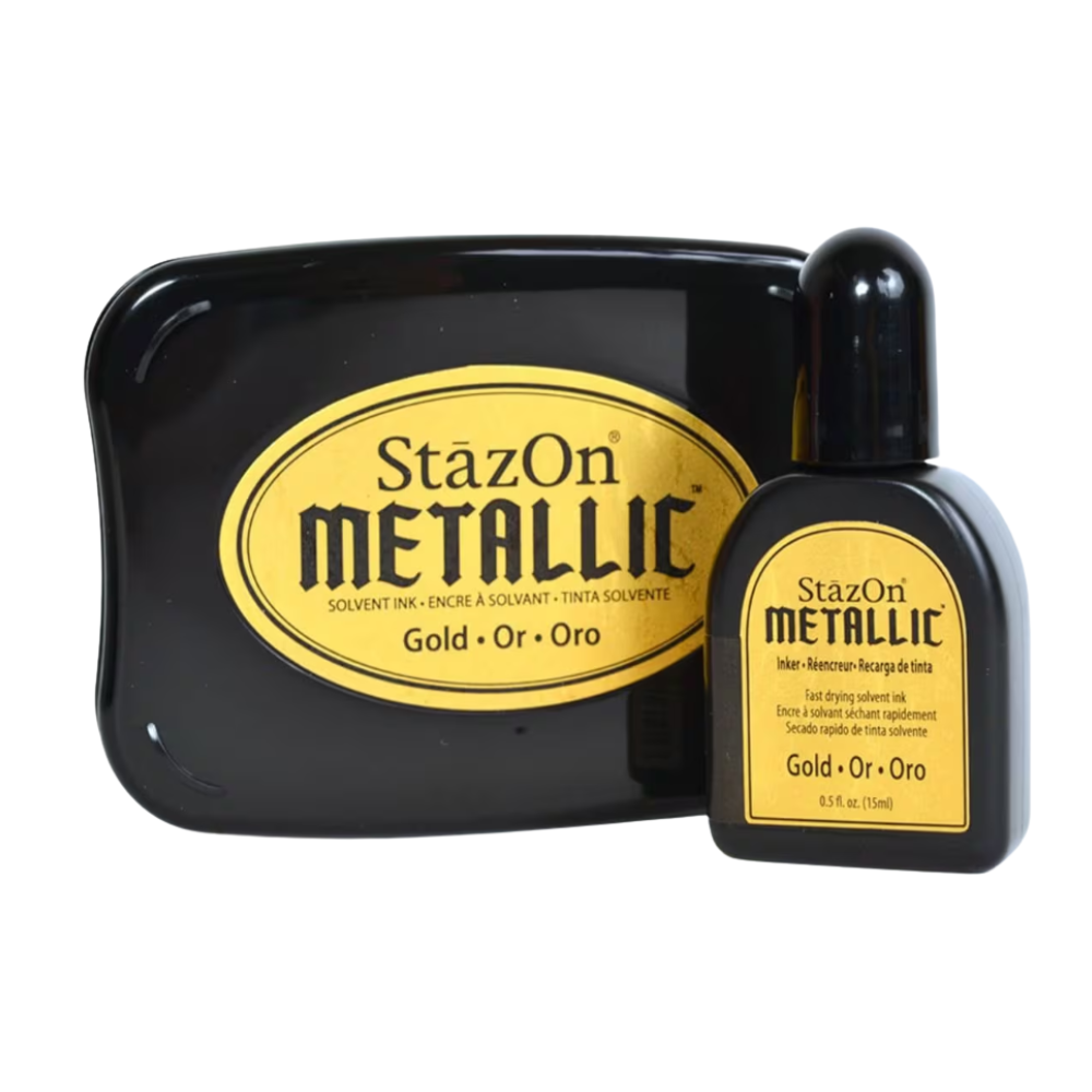 Gold - StazOn Metallic Ink Pad | Ink for Crafters