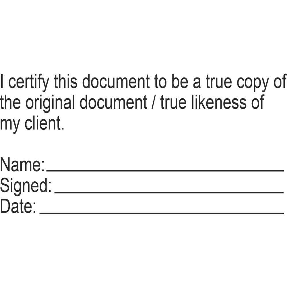 Certified True Copy & True Likeness Stamp