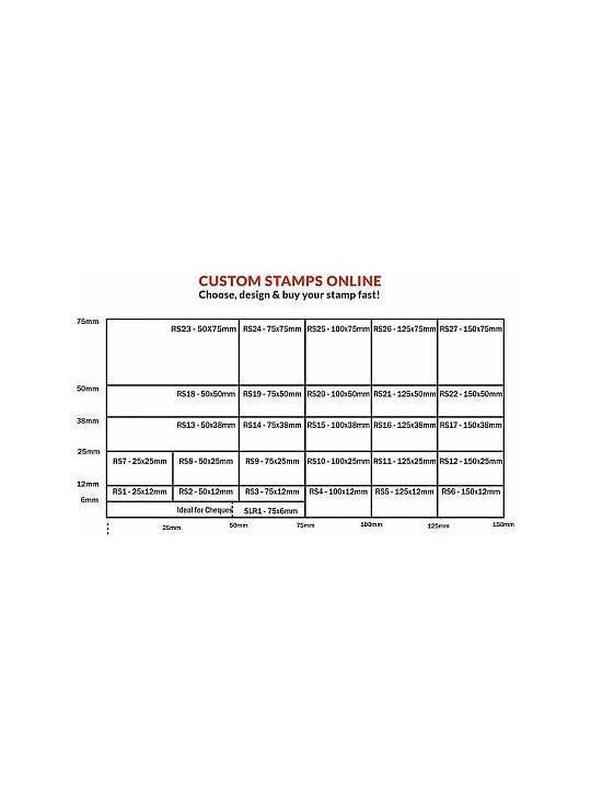 What size can you make rubber stamps? | Custom Stamps Online